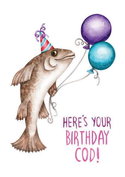 Funny Birthday Card - Cod Pun - Fishing | thortful