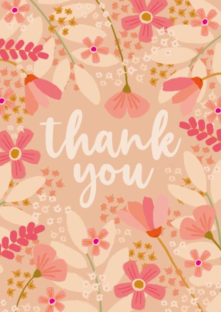 Pretty Thank You Card - for Her - Floral - Blossom | thortful