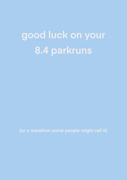 Fun Good luck Card - Parkrun - Marathon | thortful