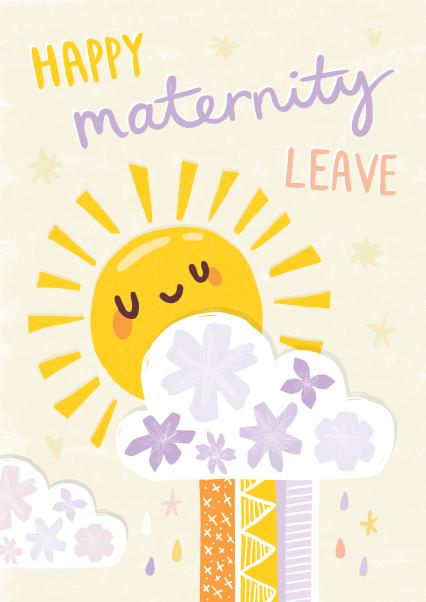 Cute Pregnancy Card - Happy Maternity Leave | thortful