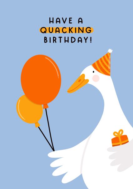 Cute Birthday Card - Quacking Birthday - Duck Pun | thortful