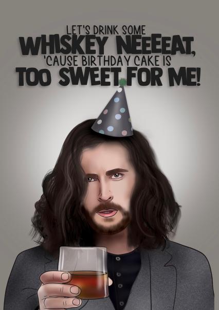 Funny Birthday Card - Hozier - Birthday Cake is Too Sweet For Me | thortful
