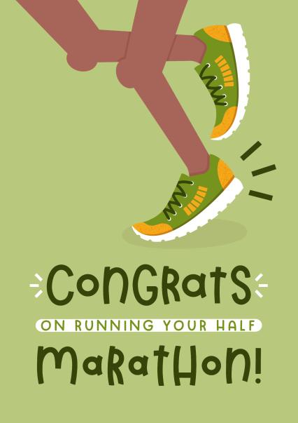 Fun Congratulations Card - Half Marathon | thortful