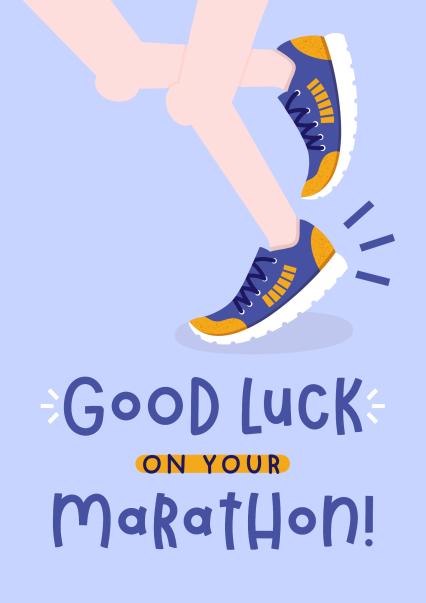 Good Luck Marathon Card - Running 26.2 miles - First Marathon | thortful