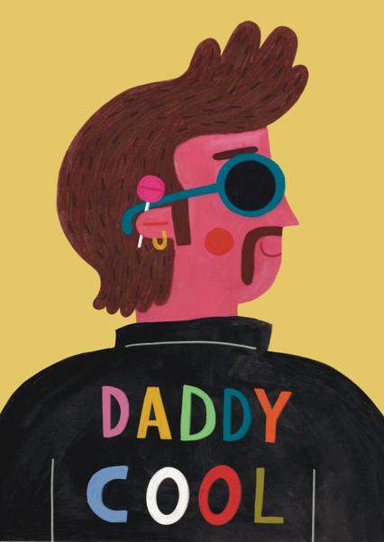 Cute Father's Day Card - Daddy Cool Illustration | thortful