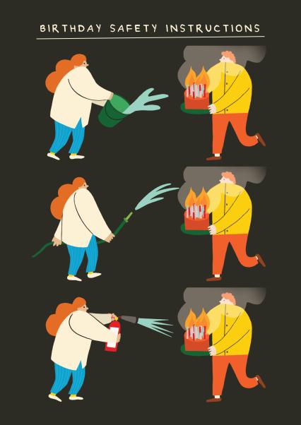 Funny Birthday Card - Safety Instructions | thortful