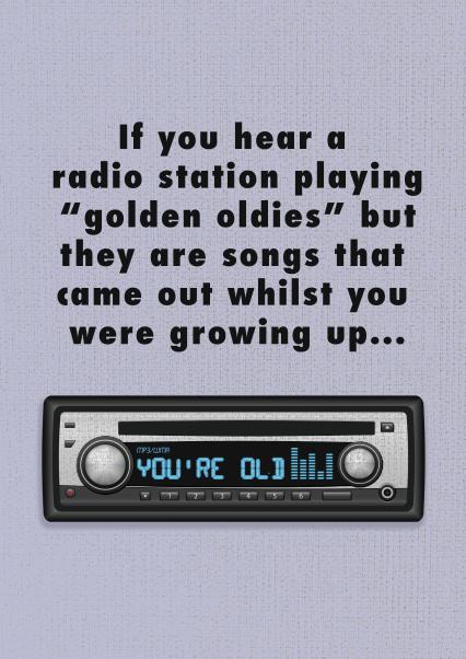 Cheeky Birthday Card - Golden Oldies - Radio Music | thortful