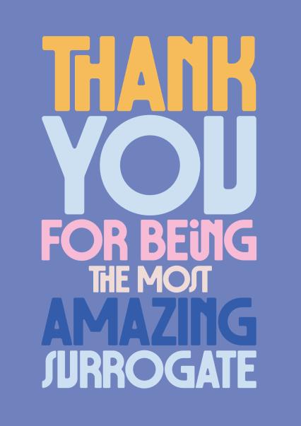 Heartfelt Thank You Card - Amazing Surrogate - Typography | thortful