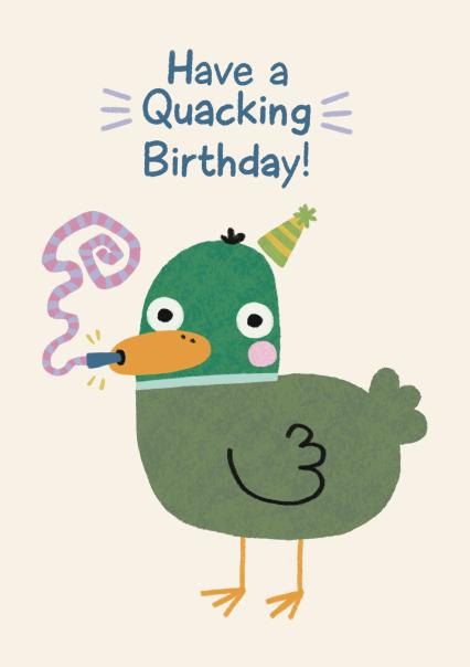 Cute Birthday Card - Have a Quacking Birthday - Duck | thortful
