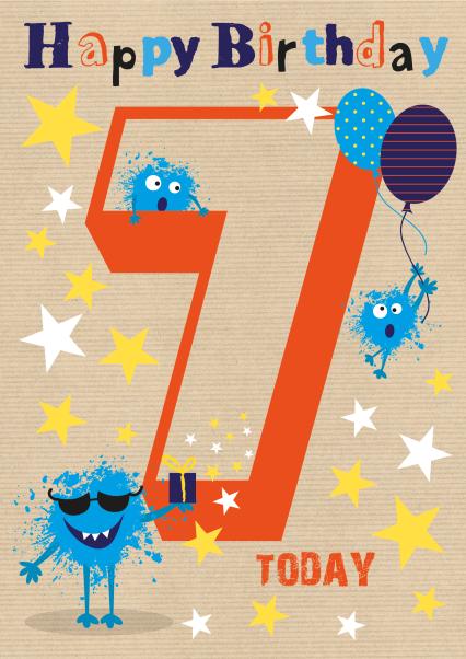 Kids Birthday card - Age 7 | thortful