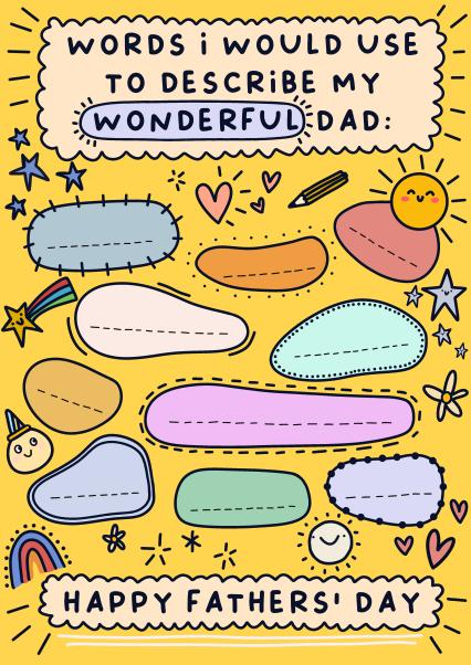Cute Fathers' Day Card - Words To Describe My Dad | thortful
