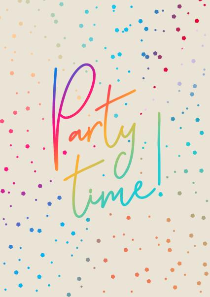 Classic Birthday card - Colourful Party Time Card | thortful