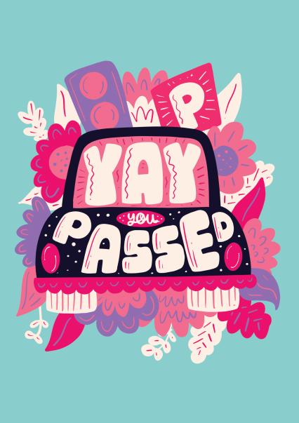 Cute Congratulations Card - Driving Test - Yay You Passed | thortful