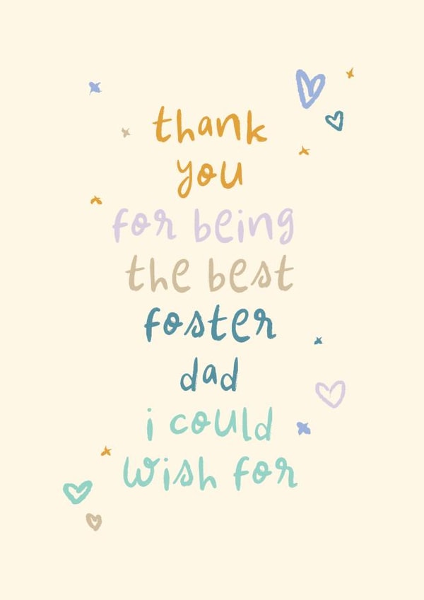 Classic Thank You Card - The Best Foster Dad | thortful