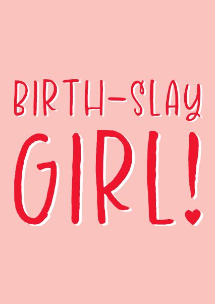 Cute Birthday Card For Her - Birth-Slay Girl! | thortful