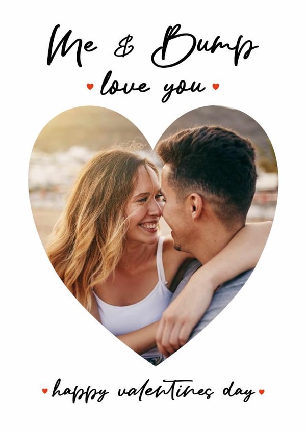 Cute Valentines Photo Card - From The Bump | thortful