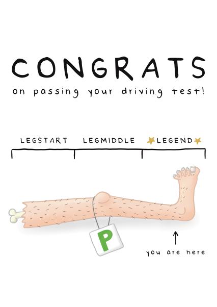 Funny Driving Test Card - Legend - Congrats | thortful
