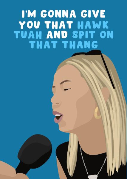 Cheeky Birthday Anniversary Card For Boyfriend - Husband - Hawk Tuah ...