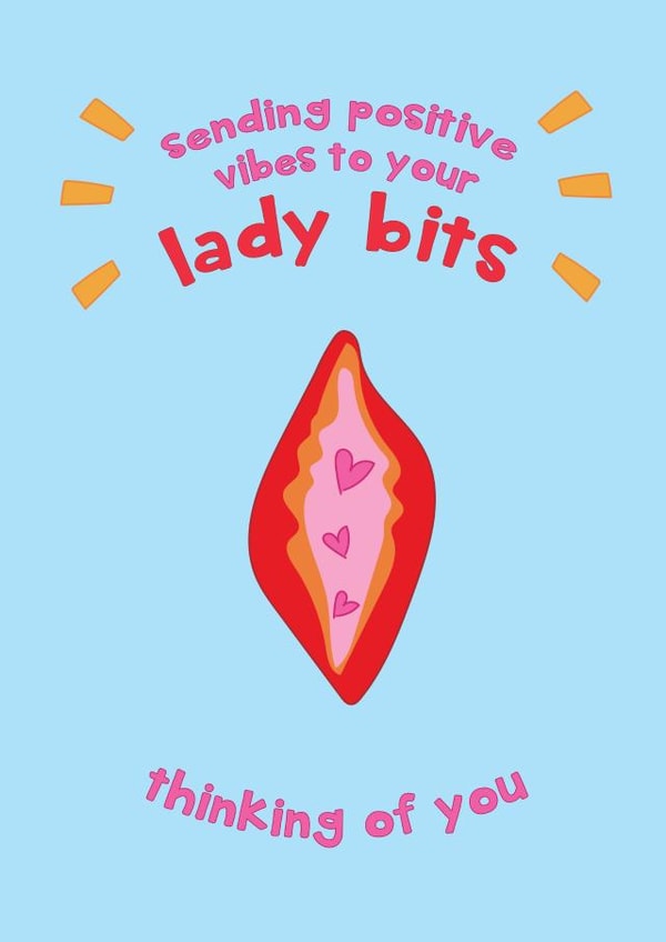 Heartfelt IVF Card - Sending Positivity To Your Lady Bits - Thinking Of ...
