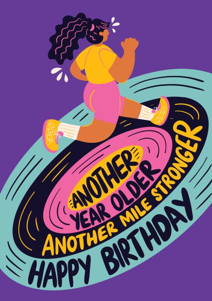 Fun Running Birthday Card - For Her - Runner | thortful