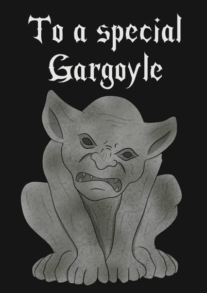 Old age gargoyle gothic dark joke funny offensive | thortful