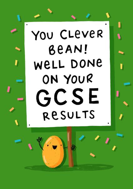 Cute Congratulations Card - GCSE - You Clever Bean! | thortful