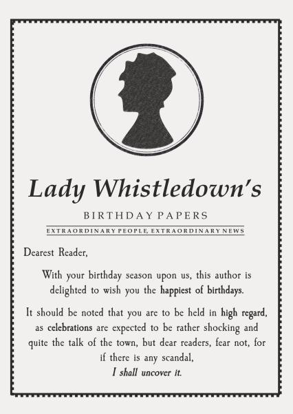 Modern Birthday Card - Bridgerton - Lady Whistledown | thortful