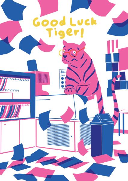Cute Good Luck Card - Good Luck Tiger! | thortful