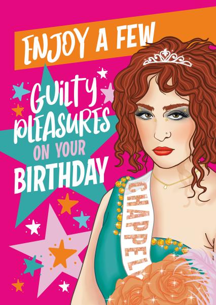 Fun Celebrity Birthday Card - Chappell Roan - Guilty Pleasure | thortful