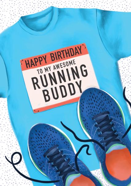 Fun Birthday Card - Running Hobby - To My Awesome Running Buddy | thortful