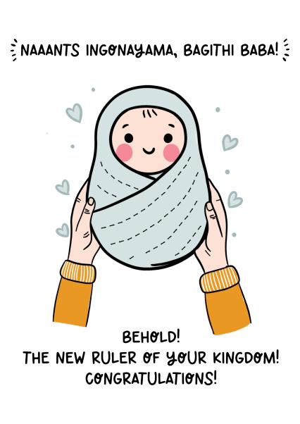 Cute New Baby Card - Baby Boy - Hearts | thortful