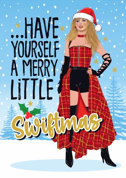 Pretty Christmas Card - Taylor Swift - Merry Swiftmas | thortful