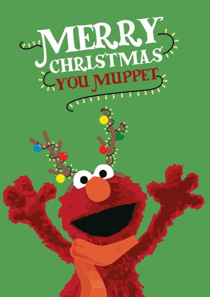 Cute Christmas card - The Muppets - Elmo | thortful