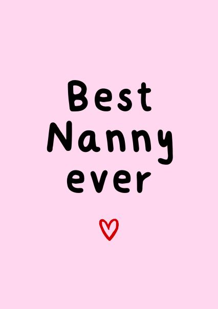 Cute Birthday Card - For Nanny - Best Nanny Ever | thortful