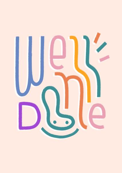 Cute Congratulations Card - Well Done - Smiley Face | thortful