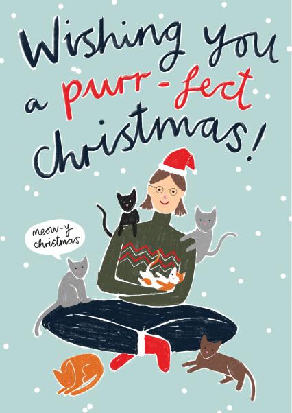Wishing you a purr-fect Christmas with cats | thortful