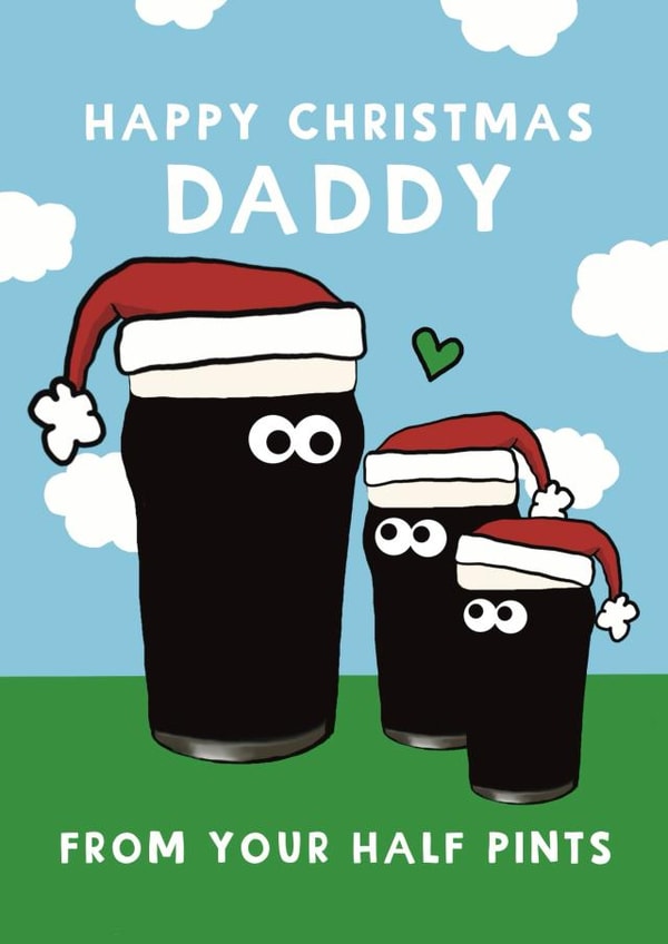 Cute Christmas Card - For Daddy - Guinness | thortful