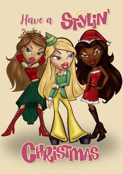 Stylish Bratz Inspired Christmas Card for your Bestie! | thortful