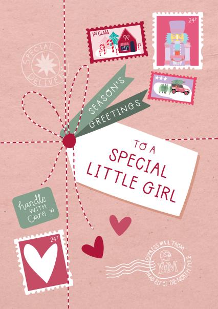Cute Christmas Card - Special Little Girl - Present | thortful