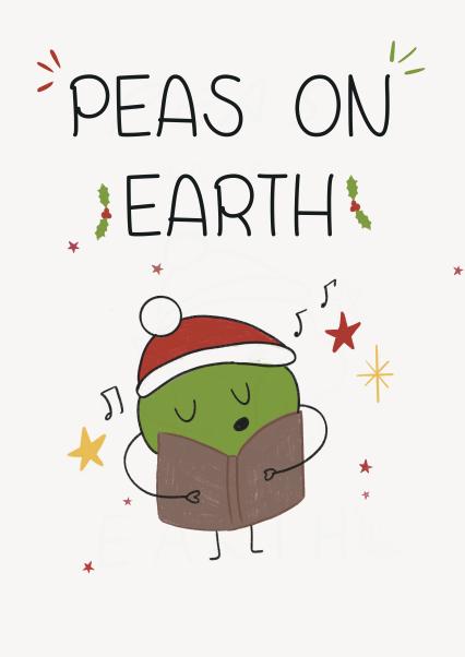 Peas on earth Pun Card for Christmas | thortful