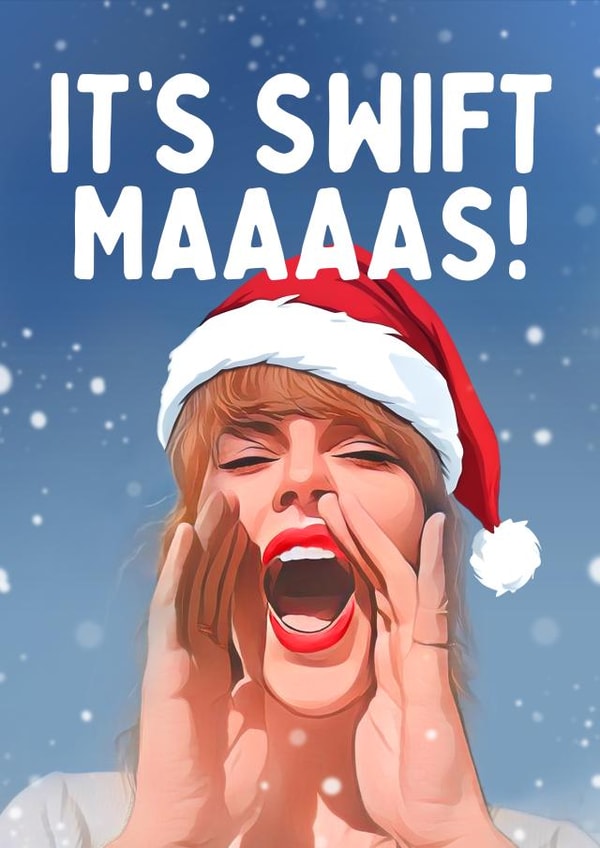 Funny Christmas Card - Taylor Swift - It's Swiftmaaaas! | thortful
