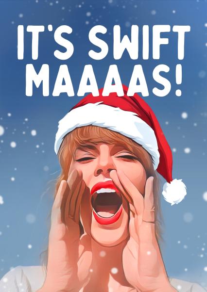 Funny Christmas Card - Taylor Swift - It's Swiftmaaaas! | thortful