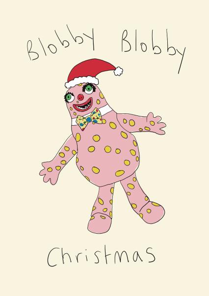 Funny Christmas Card - Mr Blobby | thortful