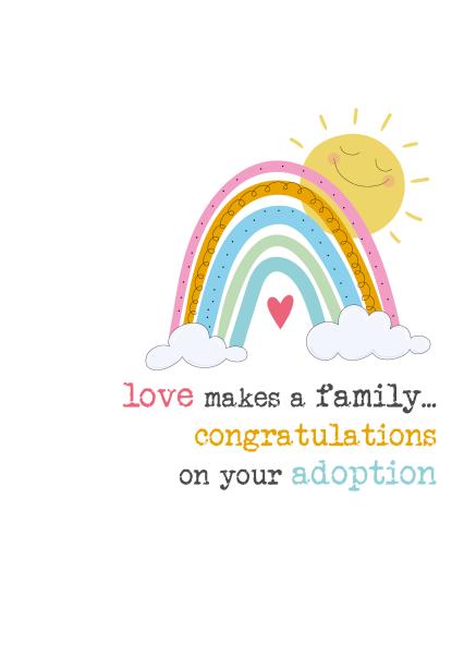 Cute Congratulations Card - Adoption - Rainbow | thortful
