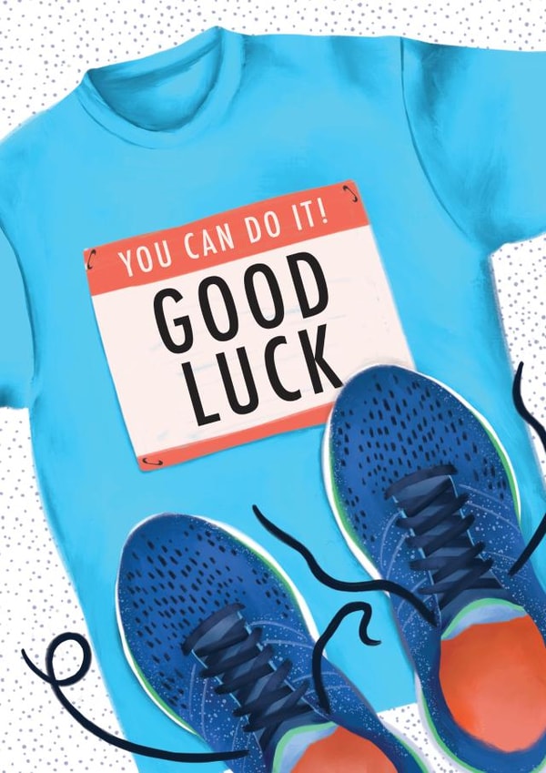 Fun Good Luck Card - Running Gear - You Can Do It! | thortful