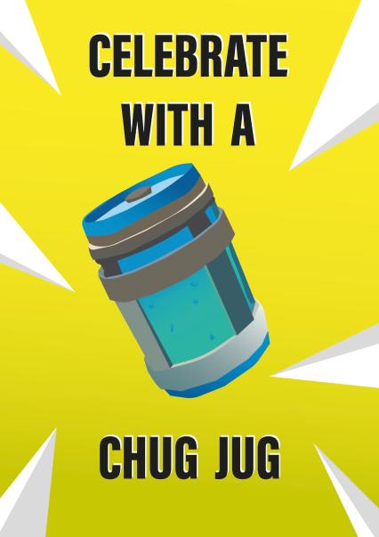 Fortnite Chug Jug Celebration Card | thortful