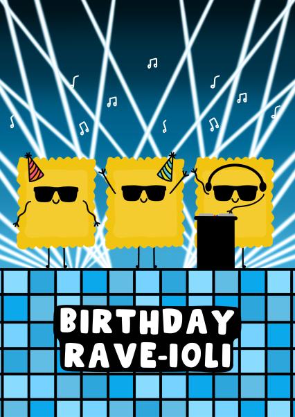 Fun Birthday Card - Birthday Ravioli - Rave | thortful