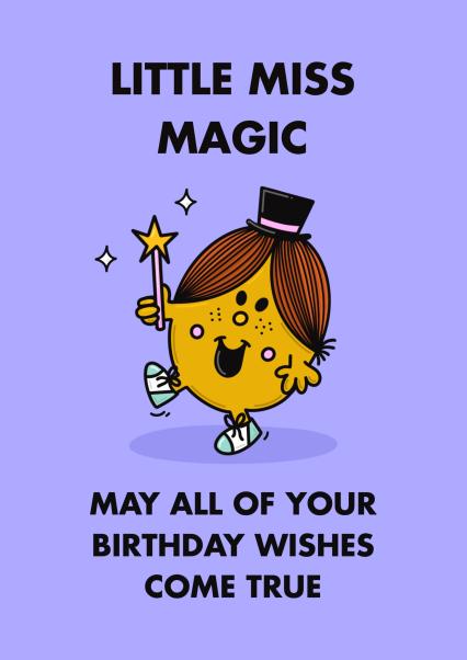 Cute Birthday Card - Mr. Men - Little Miss Magic | thortful