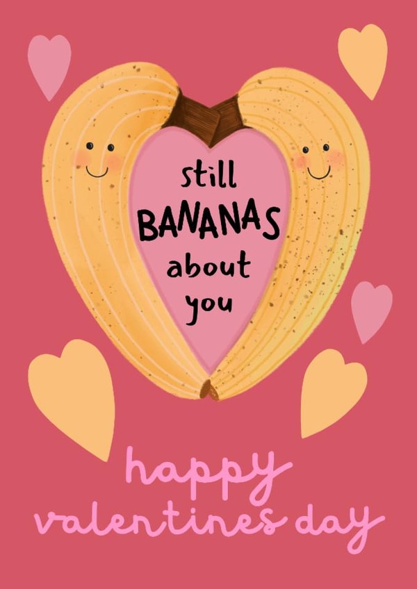Cute Valentine's Day Card - Still Bananas About You | thortful