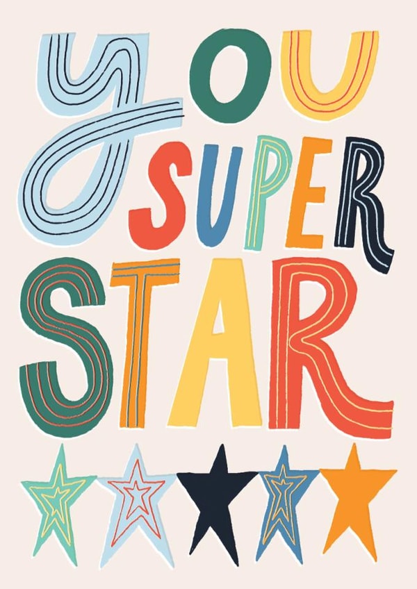 Classic Congratulations Card - You Super Star | thortful